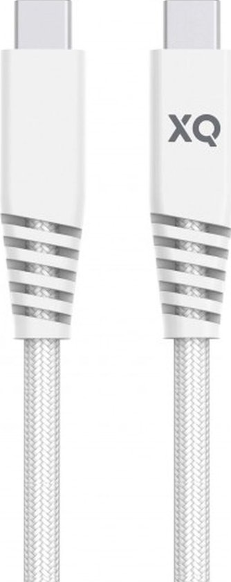 XQISIT NP Cotton USB-C naar USB-C Kabel 2 Meter - Wit | bol.com