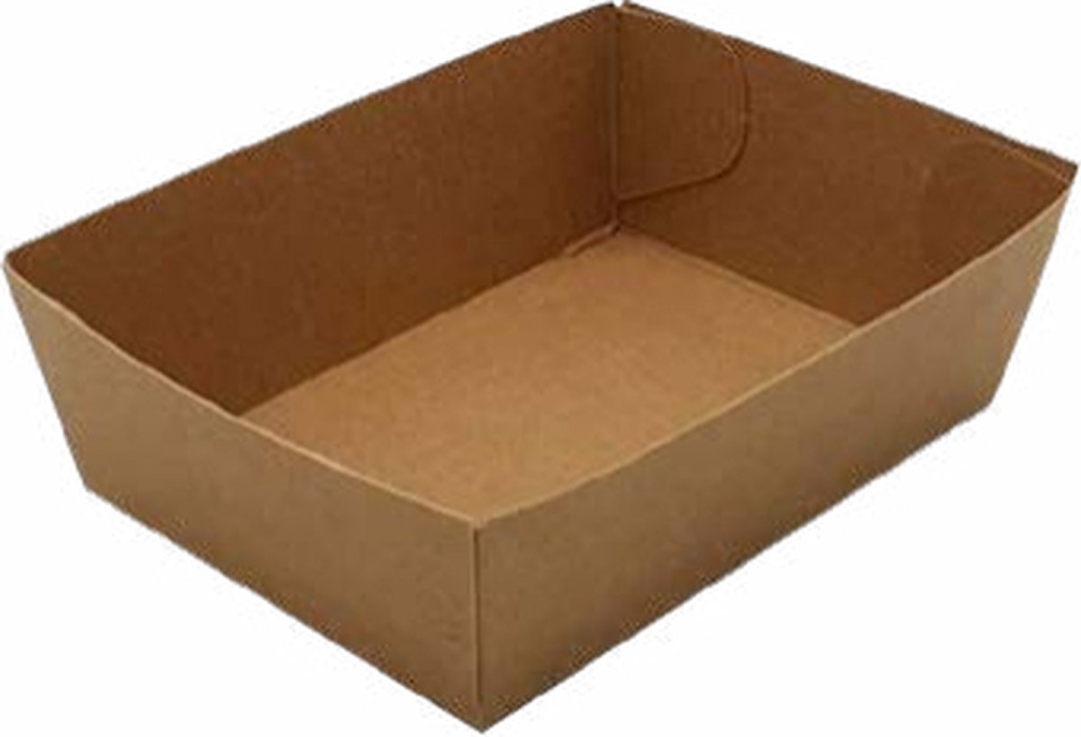 50x A7 bakje karton -Klein: 85x60x30mm - klein frietbakje - snackbakje ...