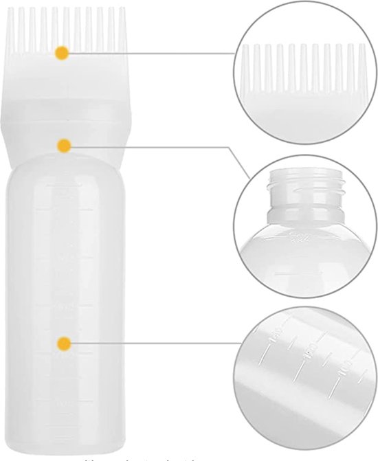 The Hair Bottle - Haarolie Fles - Applicator met kam - Voor olie ...