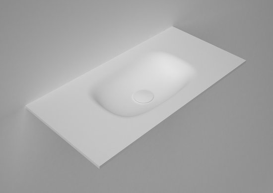 Wastafel Op Maat - Solid Surface - Wastafel 120 x 60 cm - Enkele waskom REO 45x30x8 cm... | bol.com