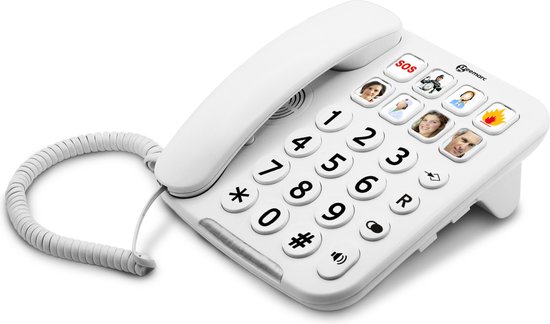 GEEMARC PhotoPhone110 vaste telefoon - 8 FOTO-toetsen - 30 dB versterking - geschikt... | bol