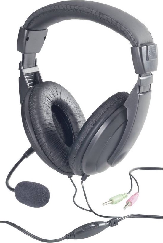 Basetech BT-260A Over Ear headset Kabel Computer Stereo Zwart ...