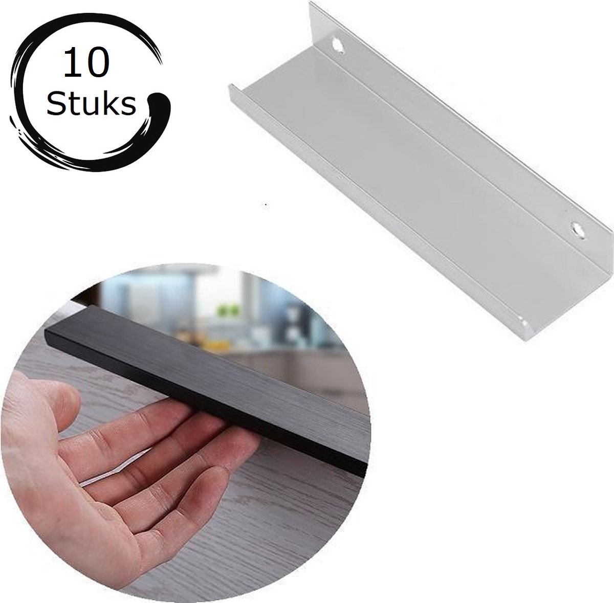 BY MJM - Handgreep Rvs 10 Stuks - 150 mm - Platte greep Keukengreep ...