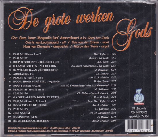 De grote werken Gods - Gem. koor Magnalia Dei Amersfoort o.l.v. Cees het Jonk, Gem.... | bol