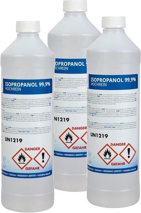 Isopropyl / Isopropanol Alcohol 3x 1Liter | bol.com