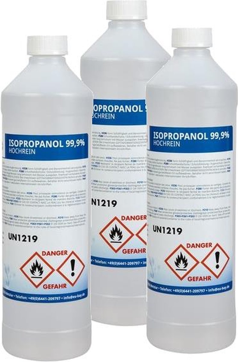Isopropyl / Isopropanol Alcohol 3x 1Liter | bol.com
