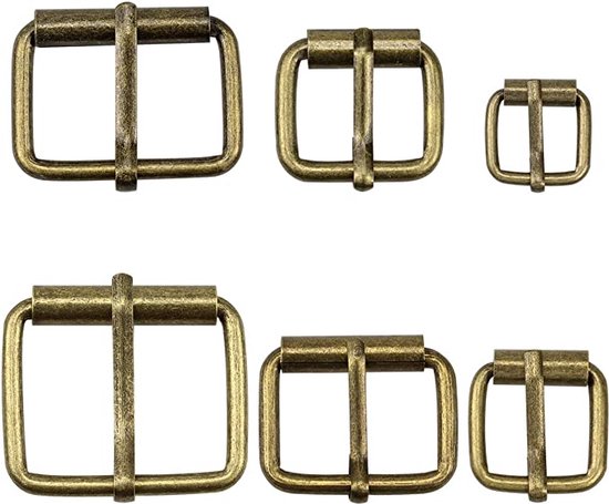 60 stuks bronzen metalen roller gespen riemen hardware pin gesp voor ...