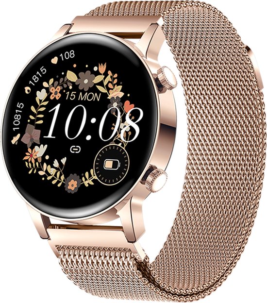 Bizoule Smartwatch Classy Pro Rosé-Goud - Smart Watch voor Dames en ...
