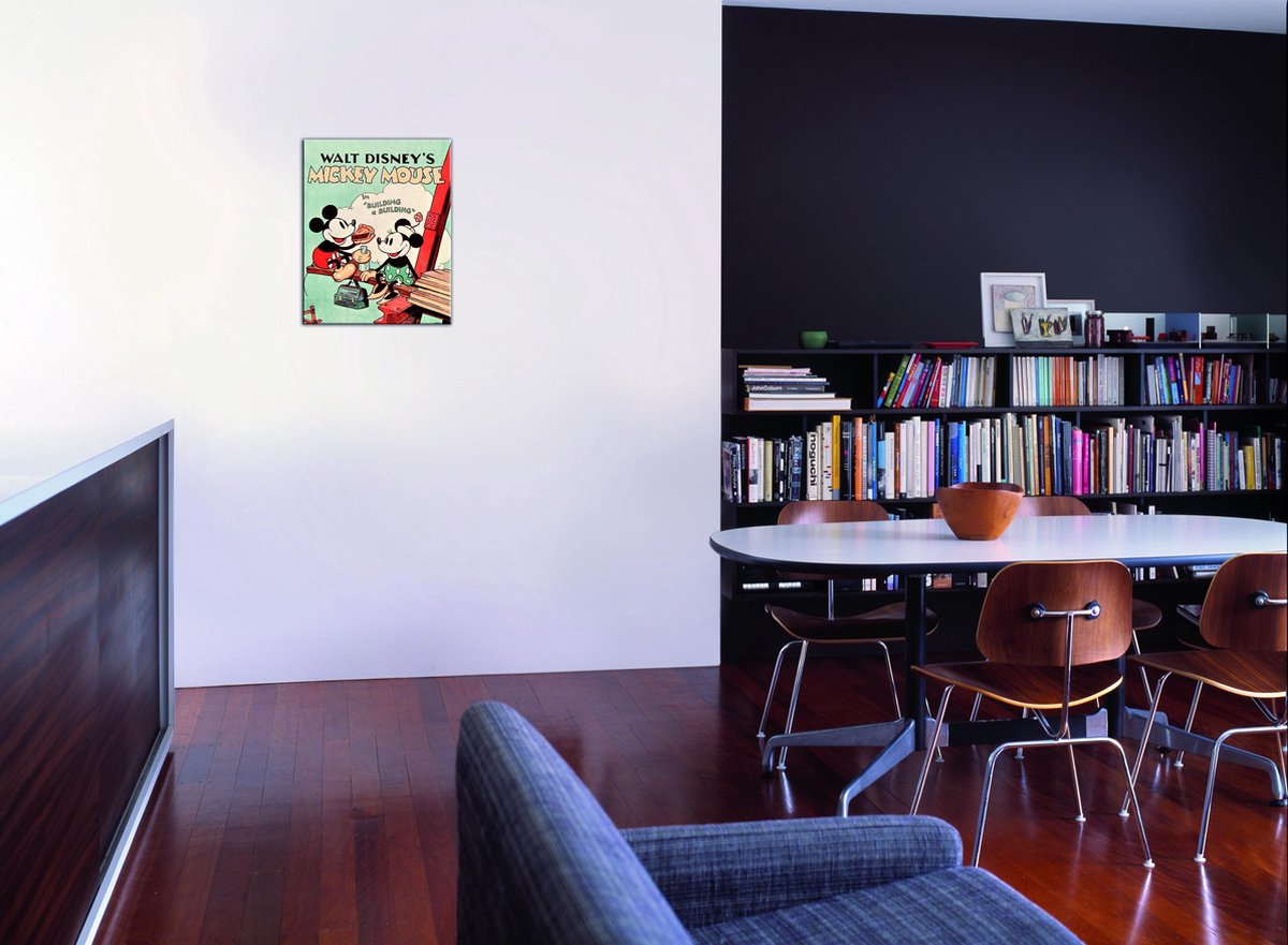 Disney - Canvas - Mickey Building a Building - 40x50 cm | bol.com