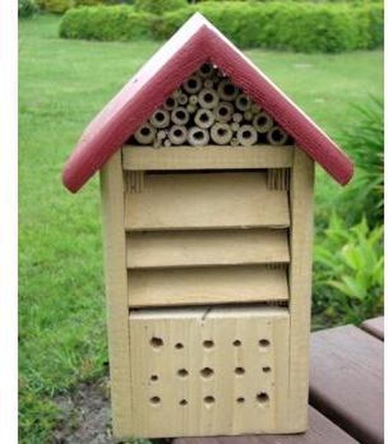 Insectenhotel: solitaire bijen, lieveheersbeestjes, gaasvlieg - set van ...