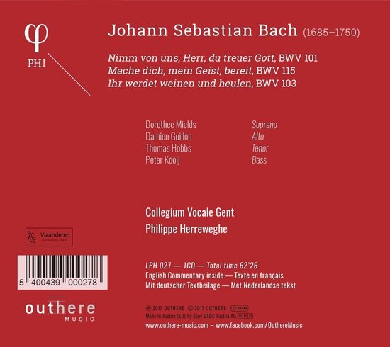 Collegium Vocale Gent, Philippe Herreweghe - J.S. Bach: Du Treuer Gott: Leipzig... | bol