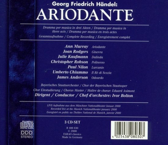 Handel: Ariodante, Ivor Bolton & Bayerisches Staatsorchester | Muziek | bol