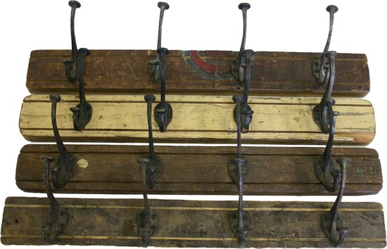 Otentic Design Kapstok Kapstok 4 haak - Wandkapstok - 62x8cm - Hout ...