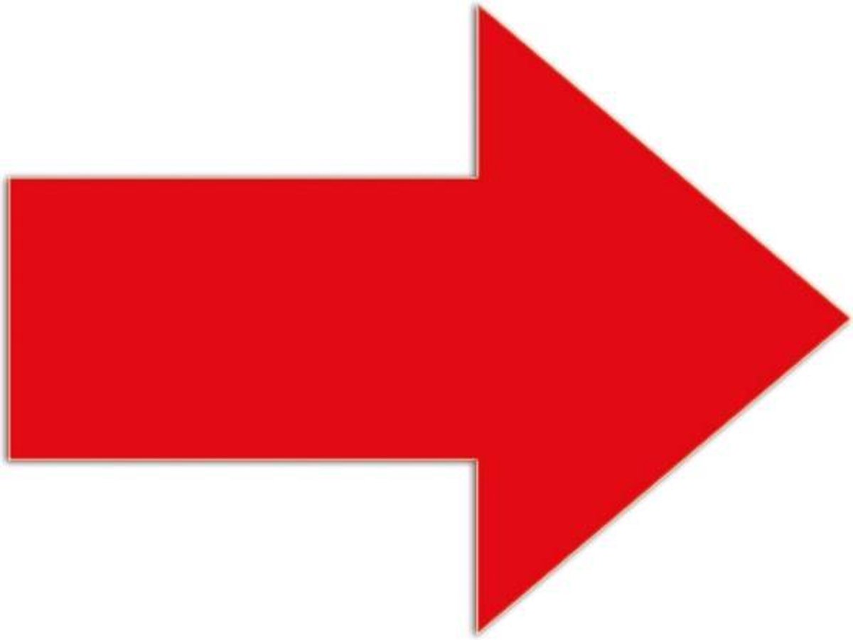 bol.com | Symbool Pijl rood, set van 5 stuks