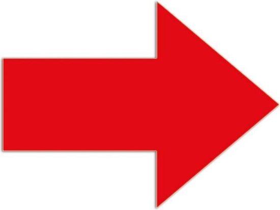 Symbool Pijl rood, set van 5 stuks | bol.com