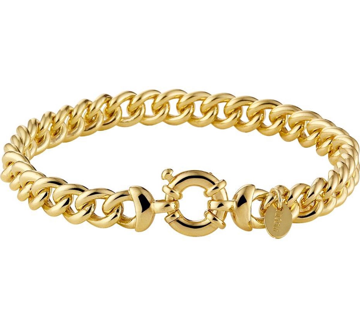Zilgold Armband Gourmet 7 mm 19,5 cm - Geelgoud Met Zilveren Kern | bol.com
