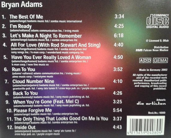 Run To You, Bryan Adams | CD (album) | Muziek | bol.com