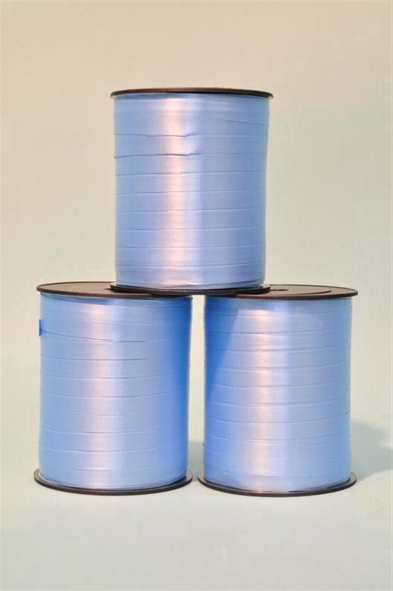 Licht blauw -babyblauw lint – polyband ballon lint – 5mmx500m. | bol