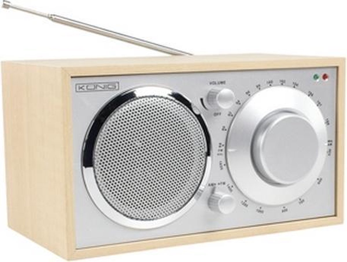 König, Retro design AM / FM Tafelradio (Grenen) | bol