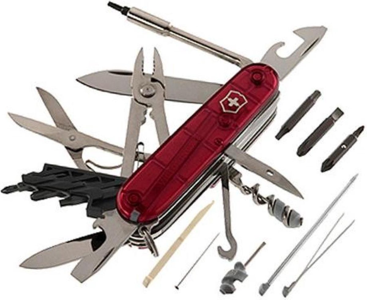 Victorinox Swiss Army CyberTool 34 Functies Transparant Rood | bol