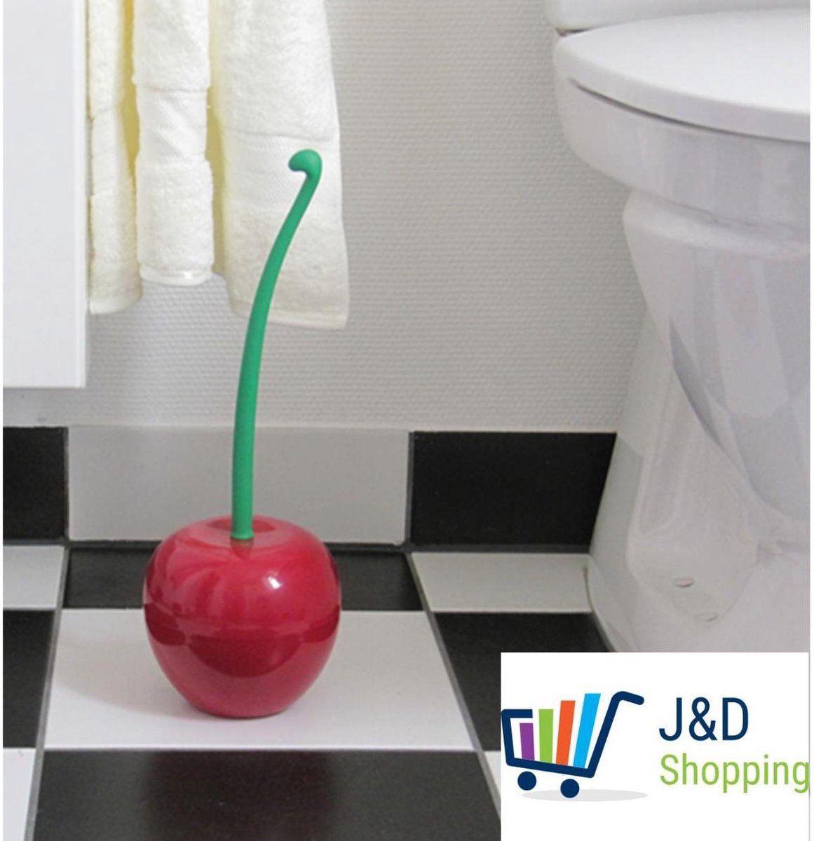 Cherry Toiletborstel met houder | Grappig geschenk | WC-Borstel set ...
