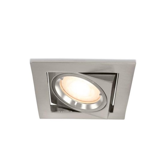 Dimtone Inbouwspot Arend Vierkant Rvs Look Philips Warm Glow Dimbaar