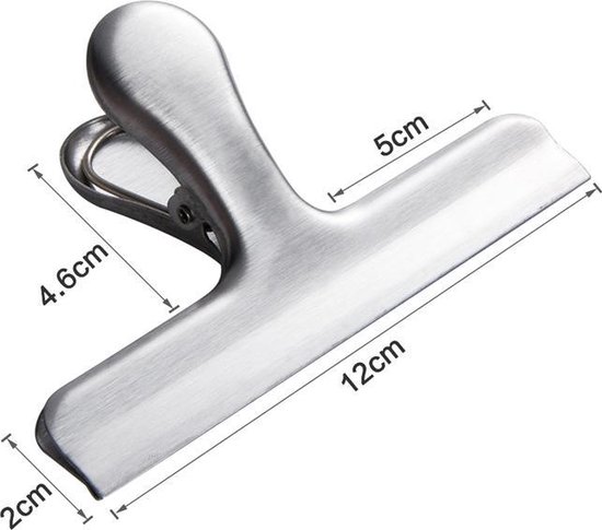 Knijpers en Klemmen | Klem XL RVS | 12 x 6.6 cm. | bol