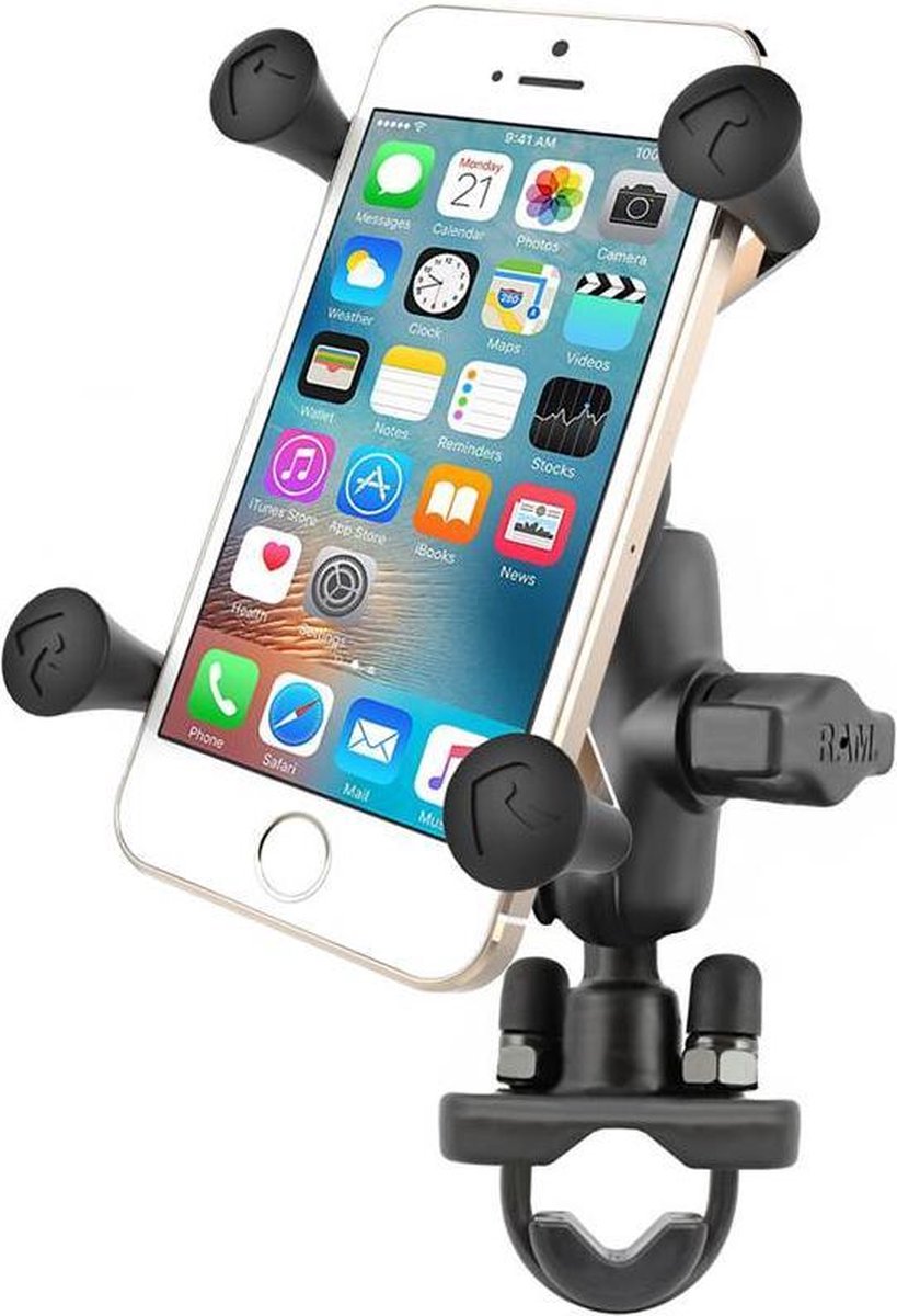 RAM® X-Grip® Phone Holder with RAM® U-Bolt Mount (black) | bol.com