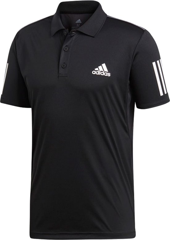 adidas Club 3Str Polo Sportshirt Heren - Black - Maat 2XL | bol