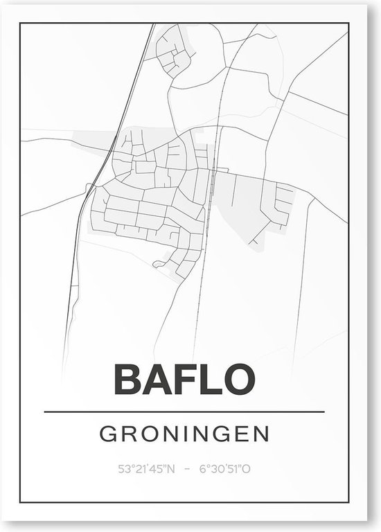 Poster/plattegrond BAFLO - 30x40cm | bol