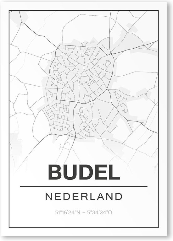 Poster/plattegrond BUDEL - A4 | bol