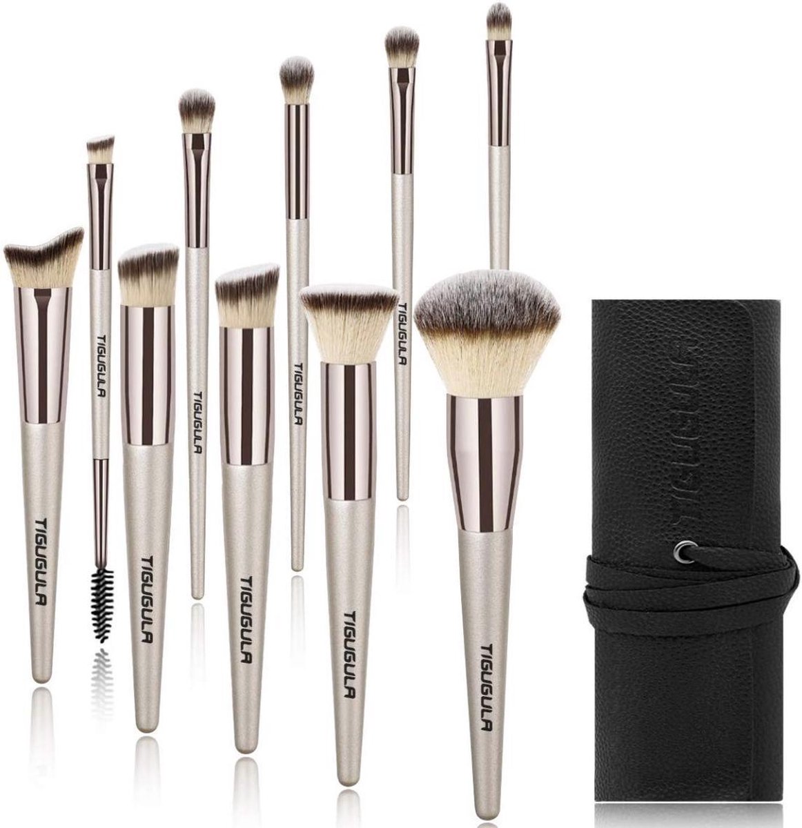 Professionele 10-Delige Make Up Kwasten Set - Foundation Kwast ...