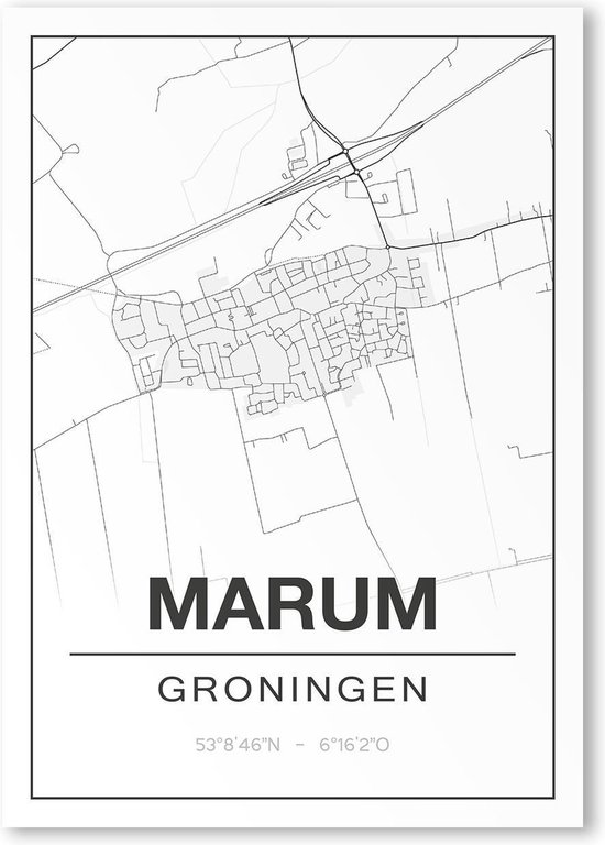 Poster/plattegrond MARUM - 30x40cm | bol