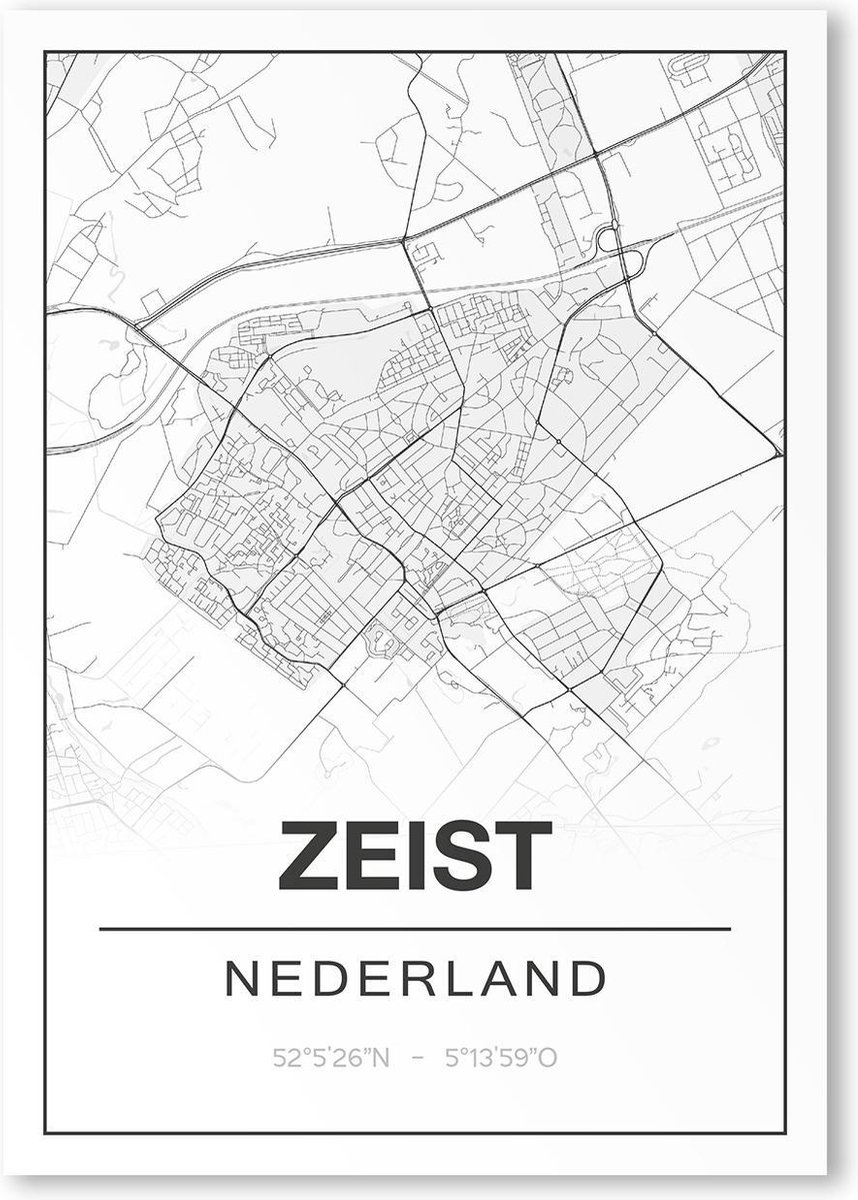 Poster/plattegrond ZEIST - 30x40cm | bol.com