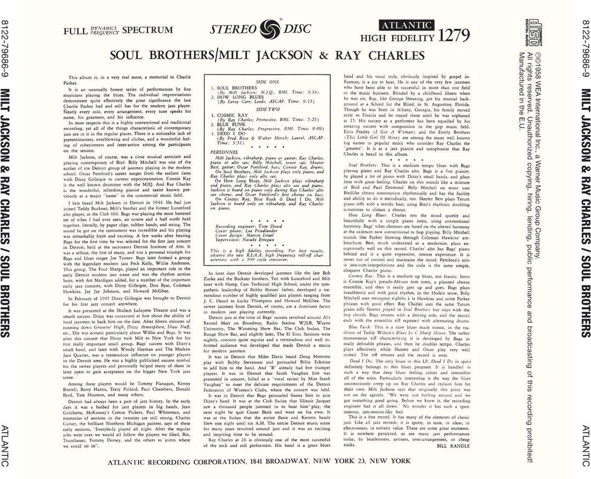Soul Brothers, Milt Jackson & Ray Charles | CD (album) | Muziek | bol.com