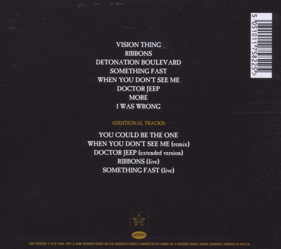 Vision Thing, Sisters Of Mercy | CD (album) | Muziek | bol.com