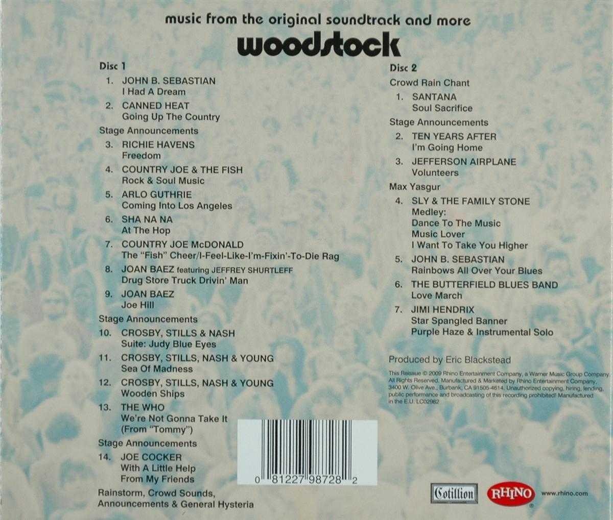 Woodstock: Music from the Original Soundtrack and More, various artists ...