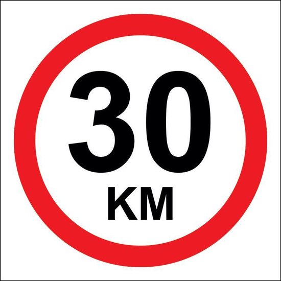 30 KM stickers | 4 exemplaren | Ø 15 cm | bol