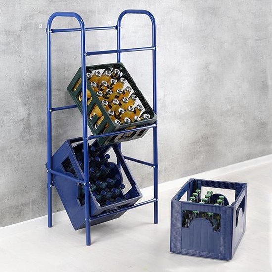 Haushalt 40473- Krattenrek voor 3 kratten - blauw | bol