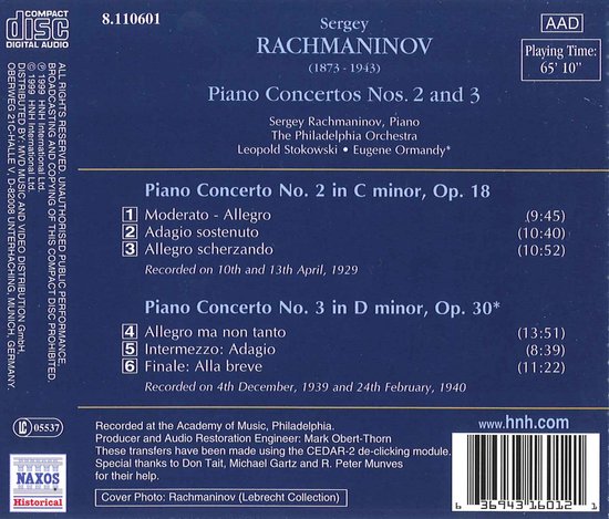 Sergei Rachmaninov - Rachmaninov: Piano Concertos Nos. 2 & 3 (CD), Philadelphia... | bol