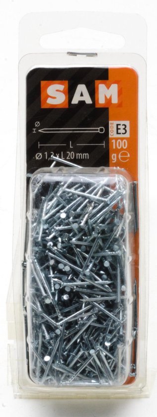 SAM Nagel ronde kop 1.2x20mm ca. 100 gram 815110 E3 | bol