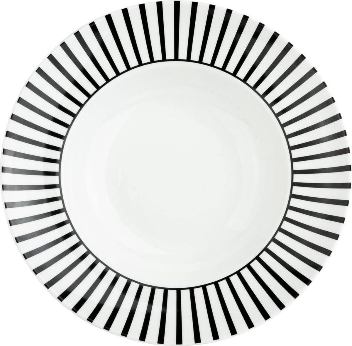 Dutch Rose Loft Zwart-Wit Pastabord Grafische Streep 27,5 cm | bol.com