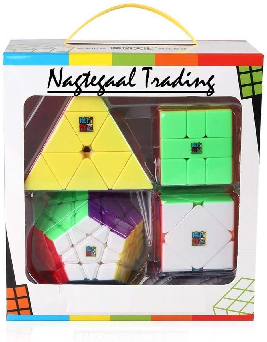 Set 4in1 Pyraminx + Skewb + Square + Megaminx (Speed Cube) Draaipuzzel ...