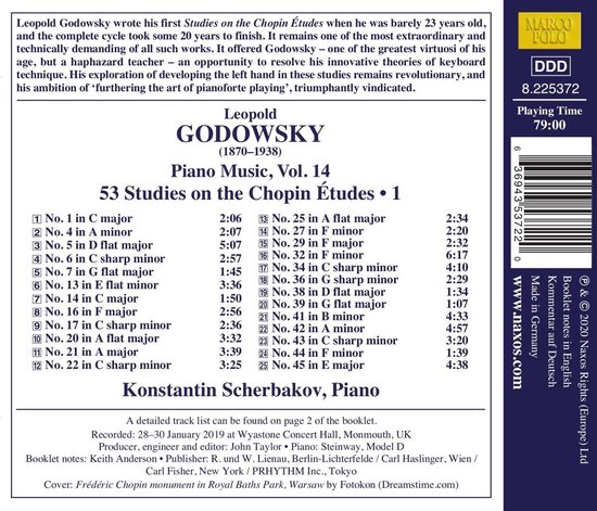 Konstantin Scherbakov - Godowsky: 53 Studies On The Chopin Études, Vol. 1 (CD),... | bol