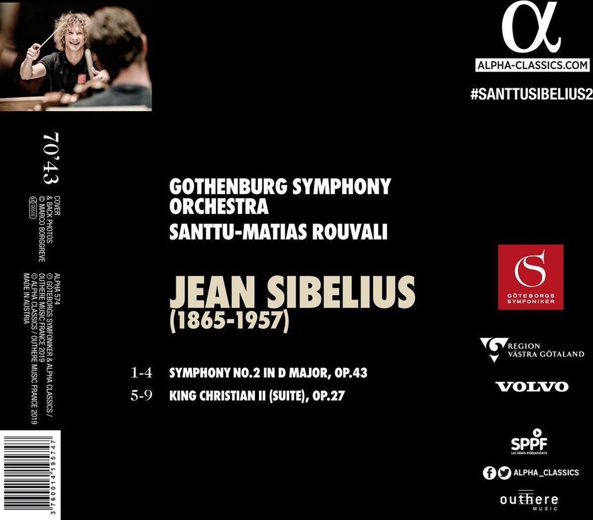 Gothenburg Symphony Orchestra - Santtu-Matias Rouv - Sibelius: Symphony No.2, King... | bol.com
