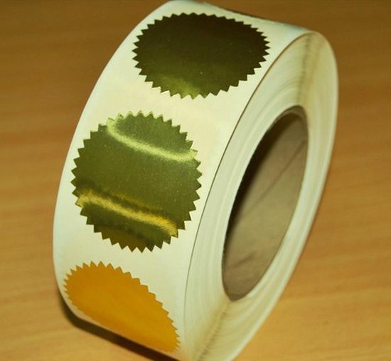 Goudkleurige sluit zegel, label goud of sticker goud | rond 52mm | met ...