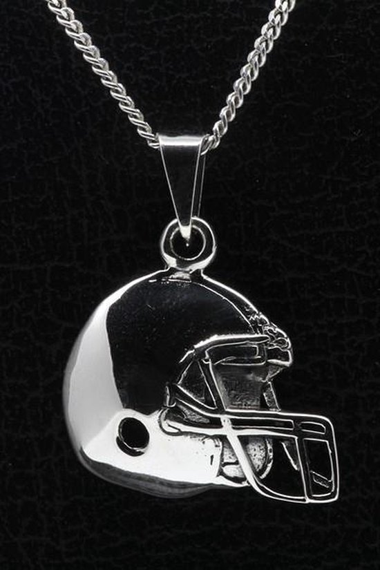 Zilveren Rugby helm groot ketting hanger | bol.com
