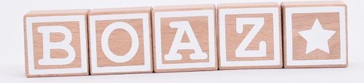 Houten letterblokjes - wit of zwart - 7 stuks | bol.com