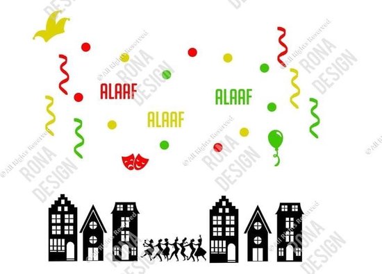 Carnaval Raamstickers (Meermalig gebruik) | bol