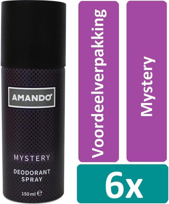 Amando Deodorant Spray 150 ml Mystery 6 stuks Voordeelverpakking | bol.com